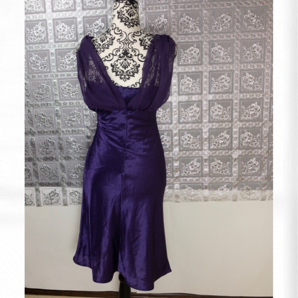 Pacificplex Satin Crystals Chiffon Prom Dress - Gem